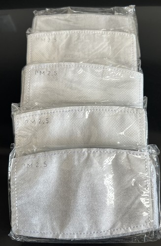 50 PACK MASK FILTER FOR CLOTH FACE MASK REUSEABLE PM 2.5 INSERT ...