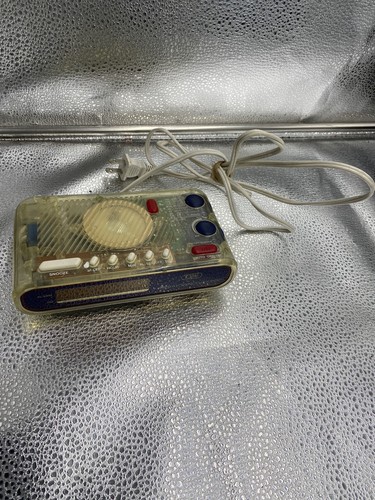 vtg 90s Clear See Through TOZAI Alarm Clock Radio AM/FM Digital Model ...