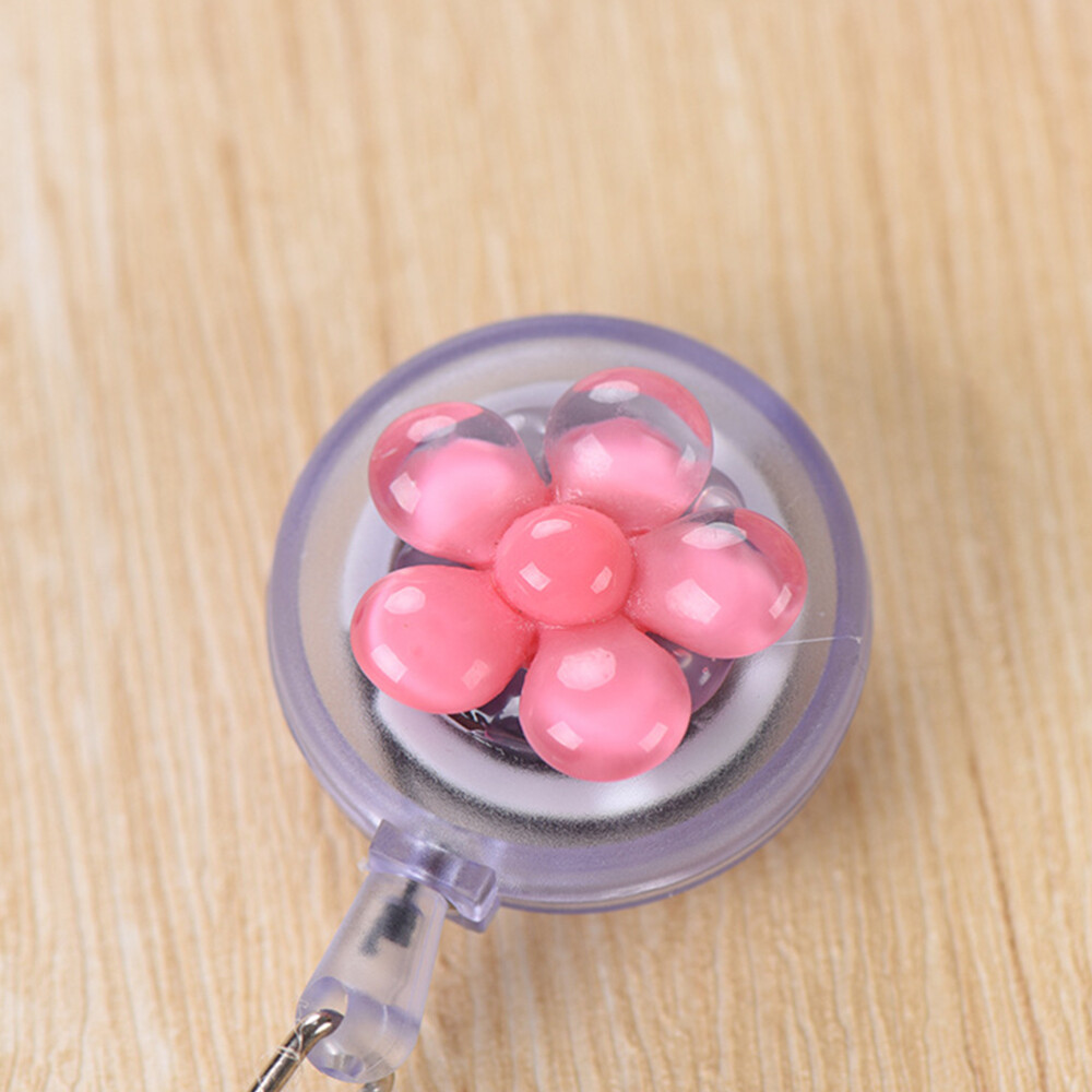 5 Pcs Retractable Badge Reel Clip Work Permit Five Petals Nurse | eBay