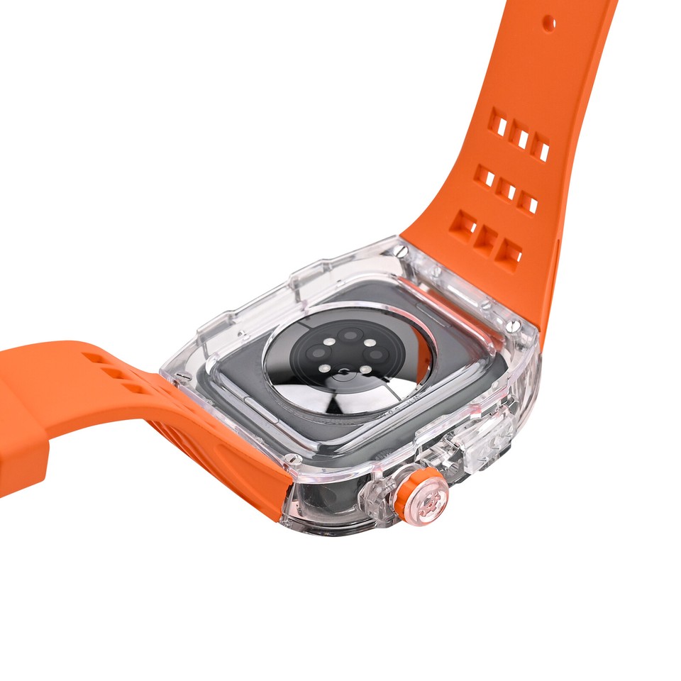 Transparent Case Rubber Band Mod Kit For Apple Watch Ultra 49mm 8 7 6 ...
