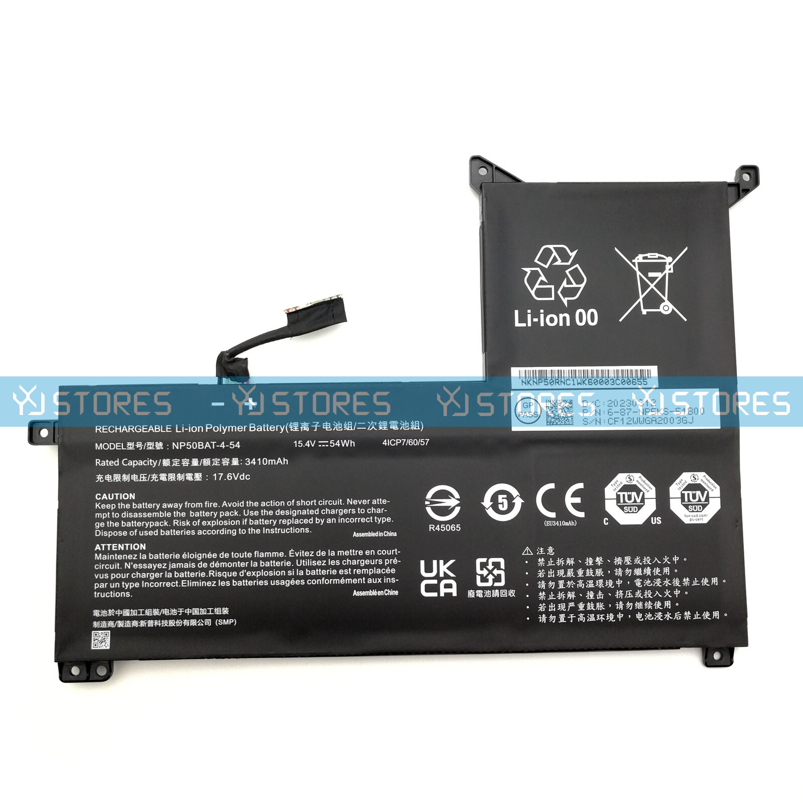 Genuine NP50BAT-4-5 OEM Battery for Gigabyte G5 G7 KF KE GE Clevo X17 ...