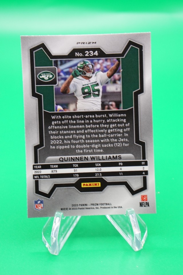 2023 Prizm Base Prizm Silver #234 Quinnen Williams New York Jets BG6 | eBay