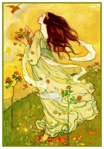 Pre Raphaelite Harrison Flower Birthday Wish Counted Cross Stitch Chart ...