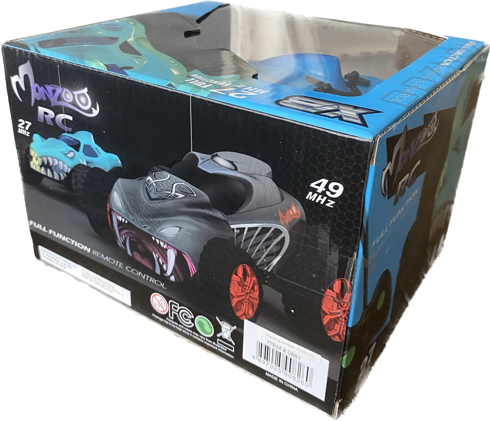 Monzoo RC Full Function Remote Control 27 MHz Car Turquoise and Blue ...