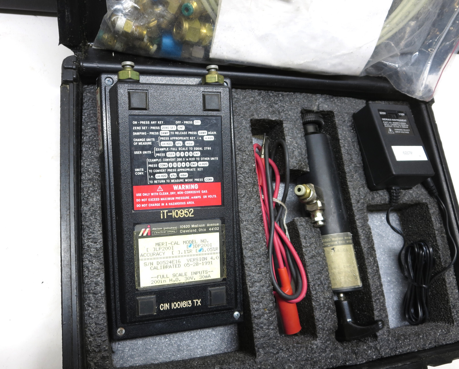 Meriam Meri-Cal DP200i Digital Manometer Calibrator Set w/ Handpump | eBay