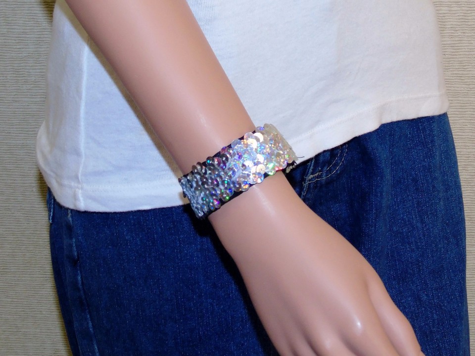 Slapperz Slap Bracelets ~ Set of 6 Colorful Sequined Wrap Around Wrist ...