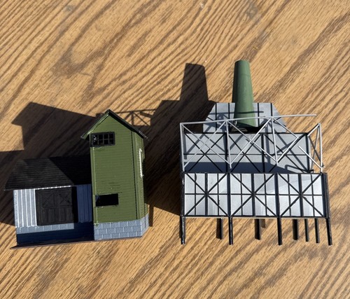 HO Scale Building Built Lot Of 2 Factory Warehouse Office 1/87 | eBay