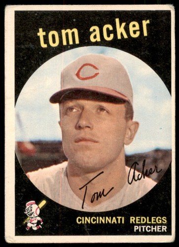 1959 TOPPS TOM ACKER 201 GOOD BASEBALL CINCINNATI REDLEGS | eBay