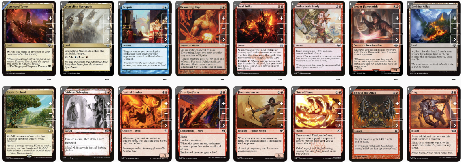 Fire Lord Azula Custom Commander Deck EDH MTG Pump Burn Sling Spells ...