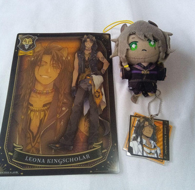Leona Kingscholar Twisted Wonderland Merch Set Plush Keychain A5 Clear ...