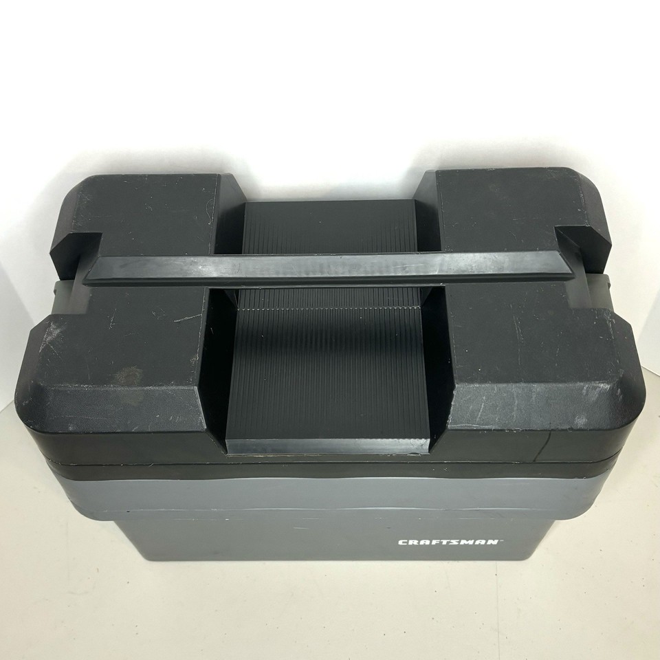 Vintage Craftsman Tool Box Plastic Portable Stackable 2 Trays Compact ...