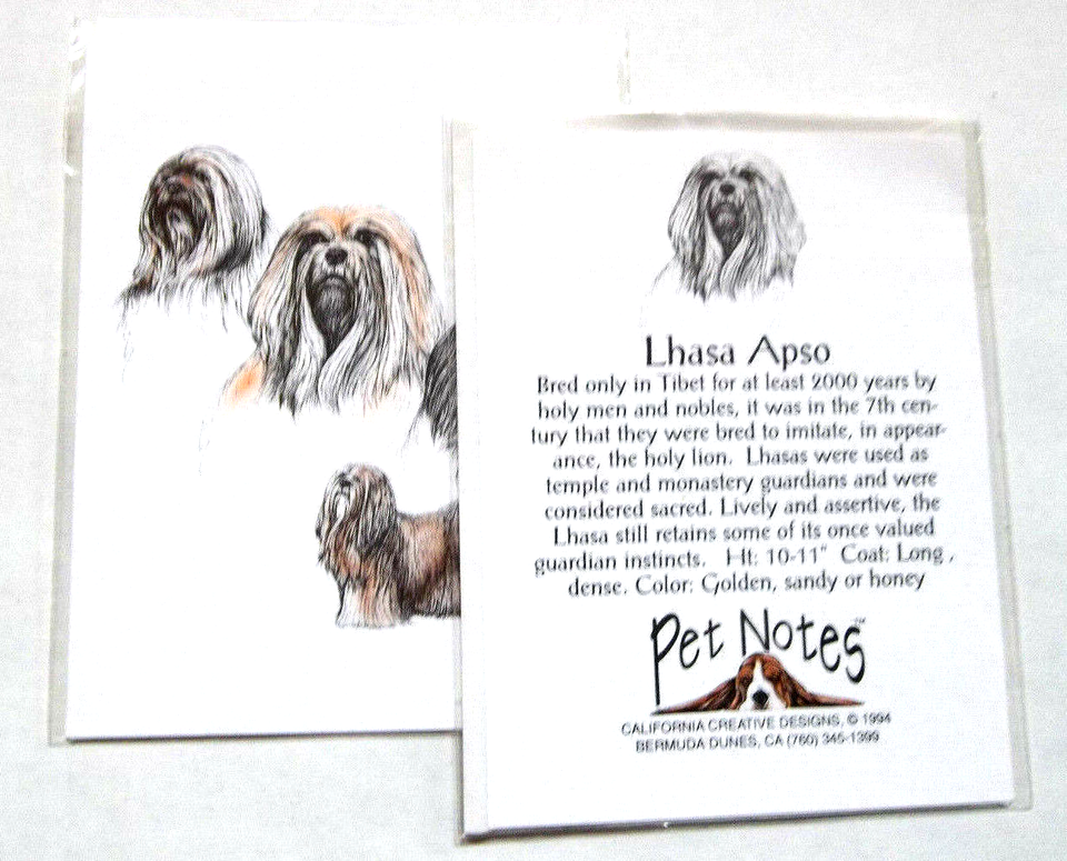LHASA APSO NOTE CARDS | eBay