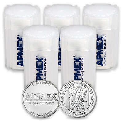 1 oz APMEX Silver Rounds (Lot of 100) .999 Fine Silver | eBay