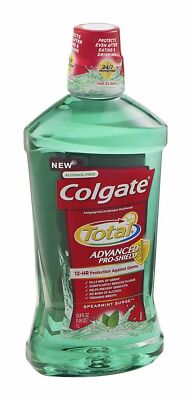 Colgate Total Advanced Pro-Shield Mouthwash Spearmint Surge 12Hr 33.8 ...