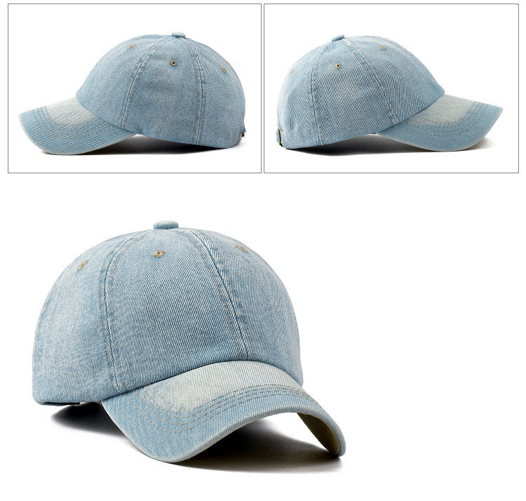 Solid Blue Jean Plain Denim Dad Baseball Ball Hat Cap Curved Bill ...