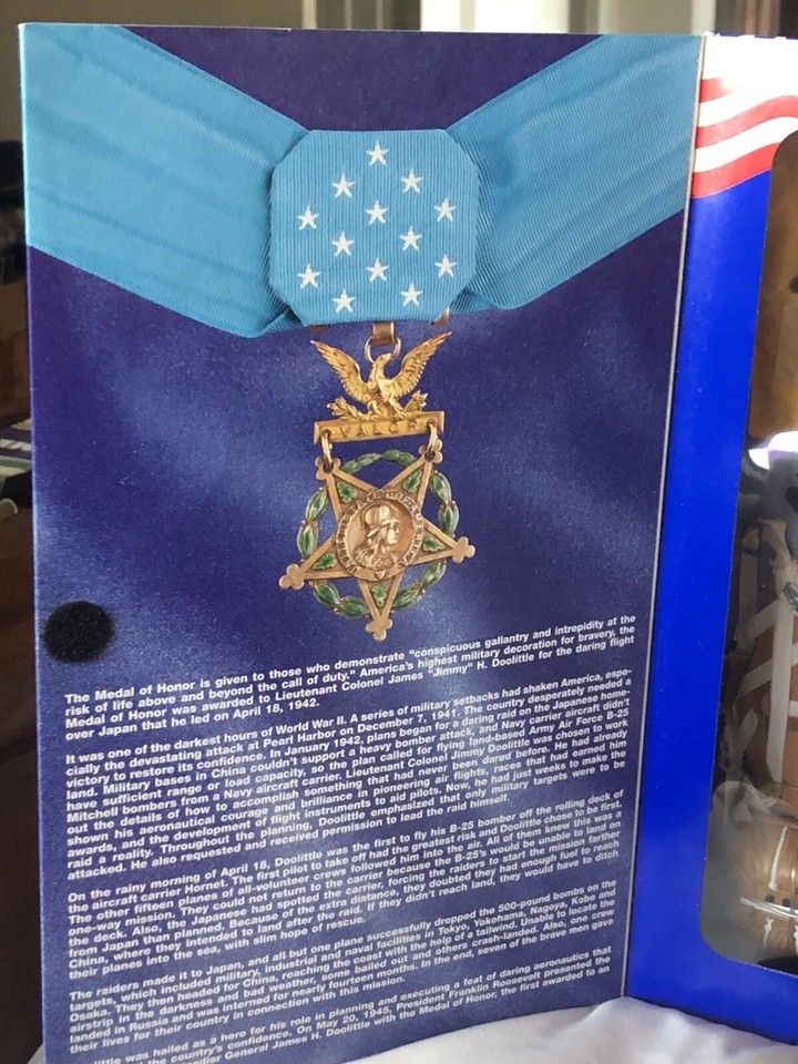 NEW 1998 GI Joe WW2 Medal of Honor Jimmy Doolittle Doll / Figure 12 ...