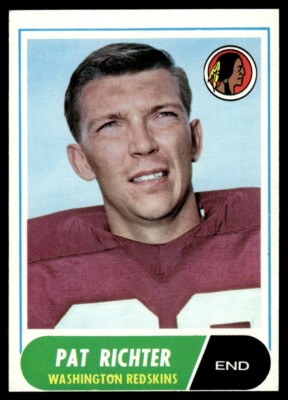 1968 Topps Football Pat Richter Washington Redskins #114 EX-MT Card | eBay
