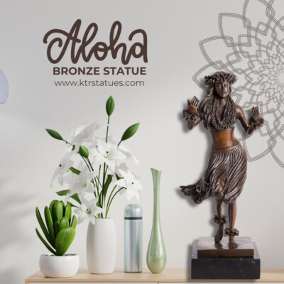 Kim Taylor Reece Bronze Statue Aloha “Greeting”, KTR artwork, Bronze ...