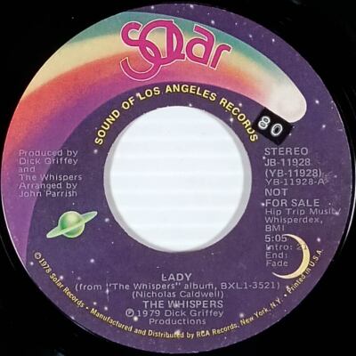 The Whispers - Lady / Lady (Special Edited Version) [7" 45 rpm Promo ...