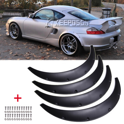 Matte 4.5" Fender Flares Arches Wheel Extra Wide Body Kit For Porsche ...