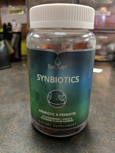 Symbiotics Probiotic & Prebiotic 60 Strawberry Lemon Blueberry Gummies ...