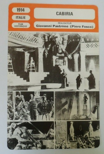 CARTE FICHE CINEMA 1914 CABIRIA Lydia Quaranta Umberto Mozzato ...
