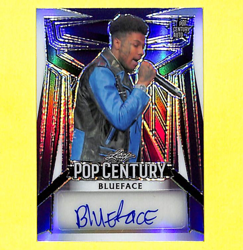 2023 Leaf Pop Century Blueface 12/12 Purple Auto Autograph Card Rapper ...