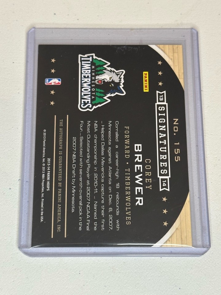 2013-14 NBA Hoops Signatures Corey Brewer #155 Auto | eBay