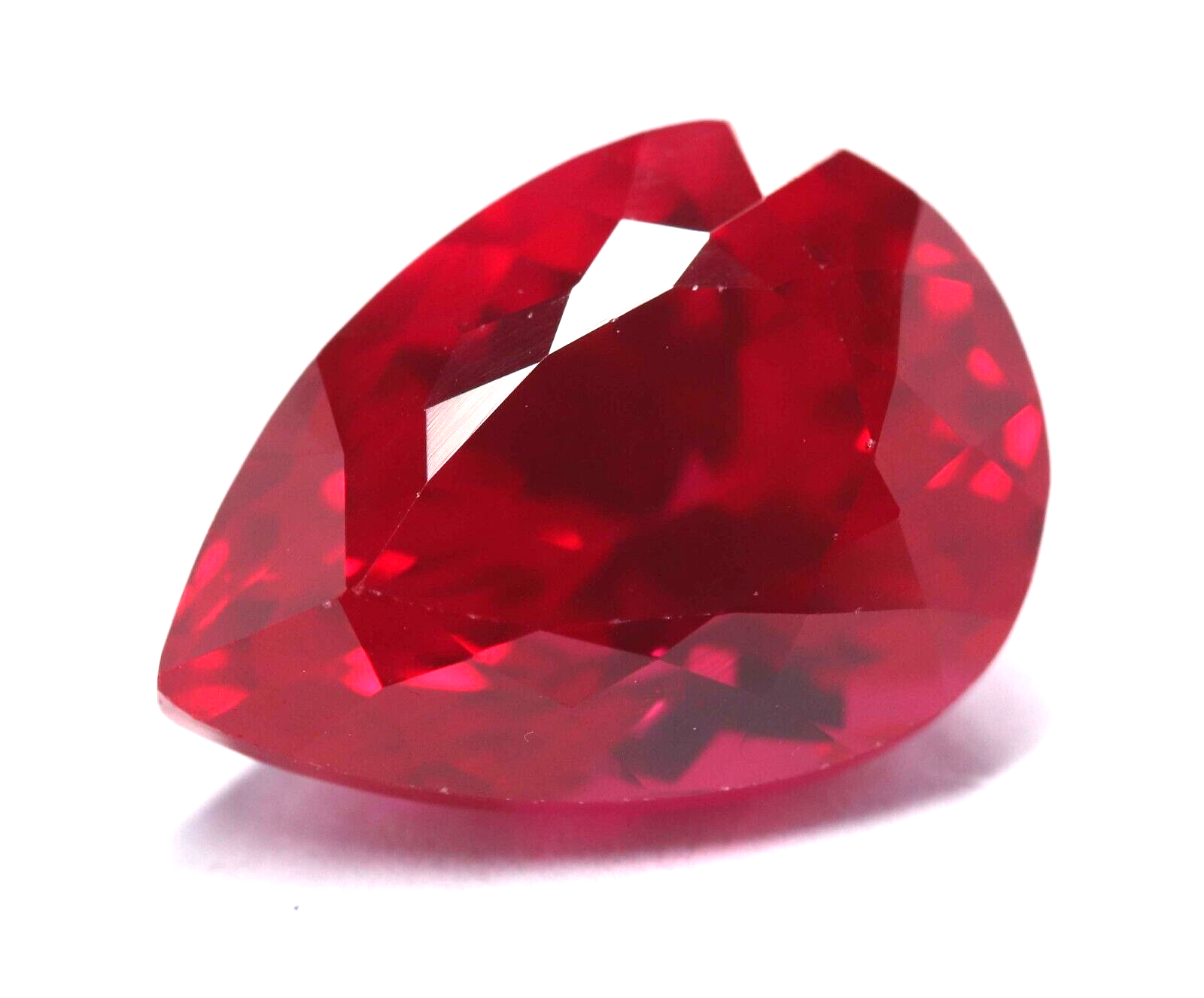 Flawless Natural Mozambique Red Ruby Pear Shape Certified Loose ...