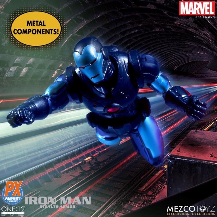 Mezco Marvel One:12 Collective Iron Man (Stealth Armor) PX Previews ...