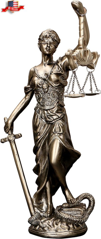 Lady of Justice Statue Blind Goddess Justice Sculpture Roman Angel ...