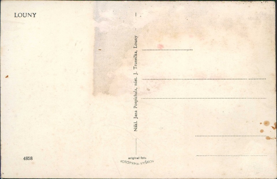 Postcard Laun Louny Marktplatz, Geschäfte 1934 | eBay