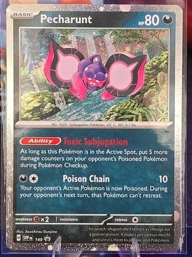 Shrouded Fable Pecharunt SVP 149 Cosmos Holo Black Star Promo Pokémon ...