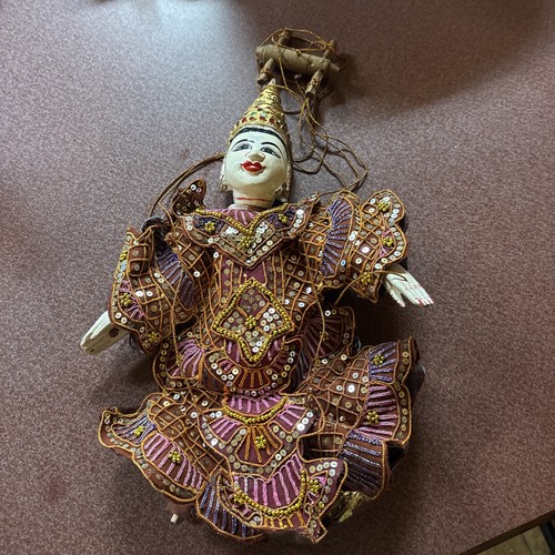 Vintage Thai Marionette String Puppet Wooden Asian Handmade Traditional ...