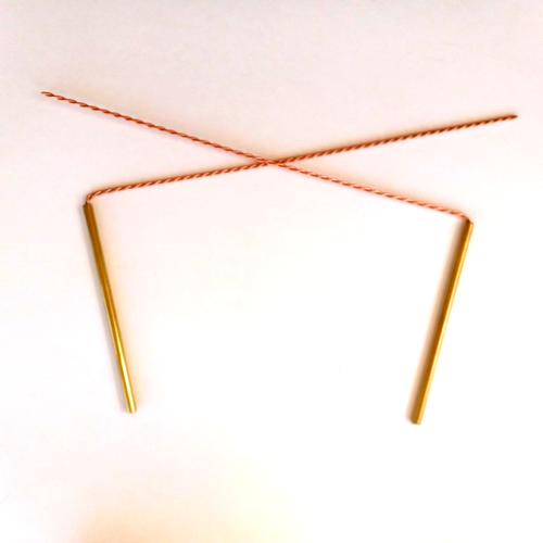 DOWSING Rods Pair Solid Twisted Copper Brass Tubes Handcrafted | eBay