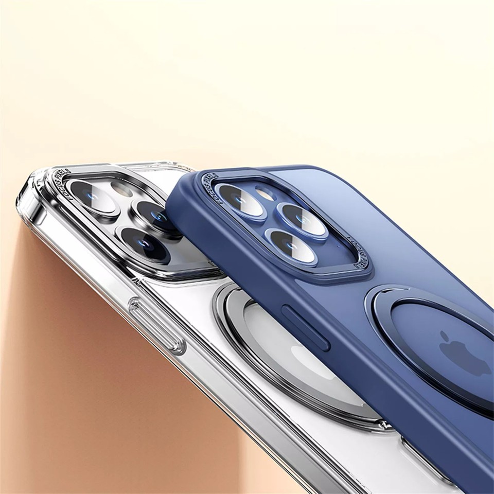 For iPhone 16 17 Pro Max 15 14 13 12 Matte Mag Safe Case with 360 ...