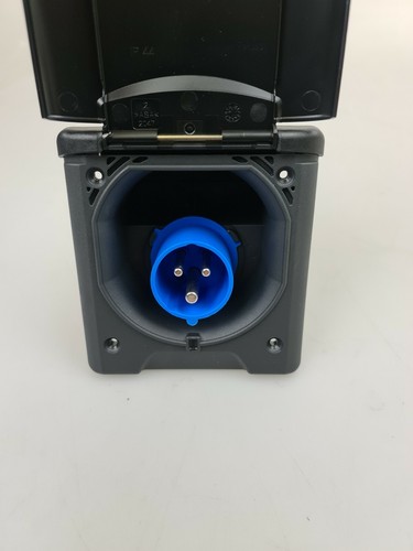 FAWO BLACK MAINS ELECTRIC HOOK UP SOCKET MOTORHOME CAMPER SELFBUILD VW ...