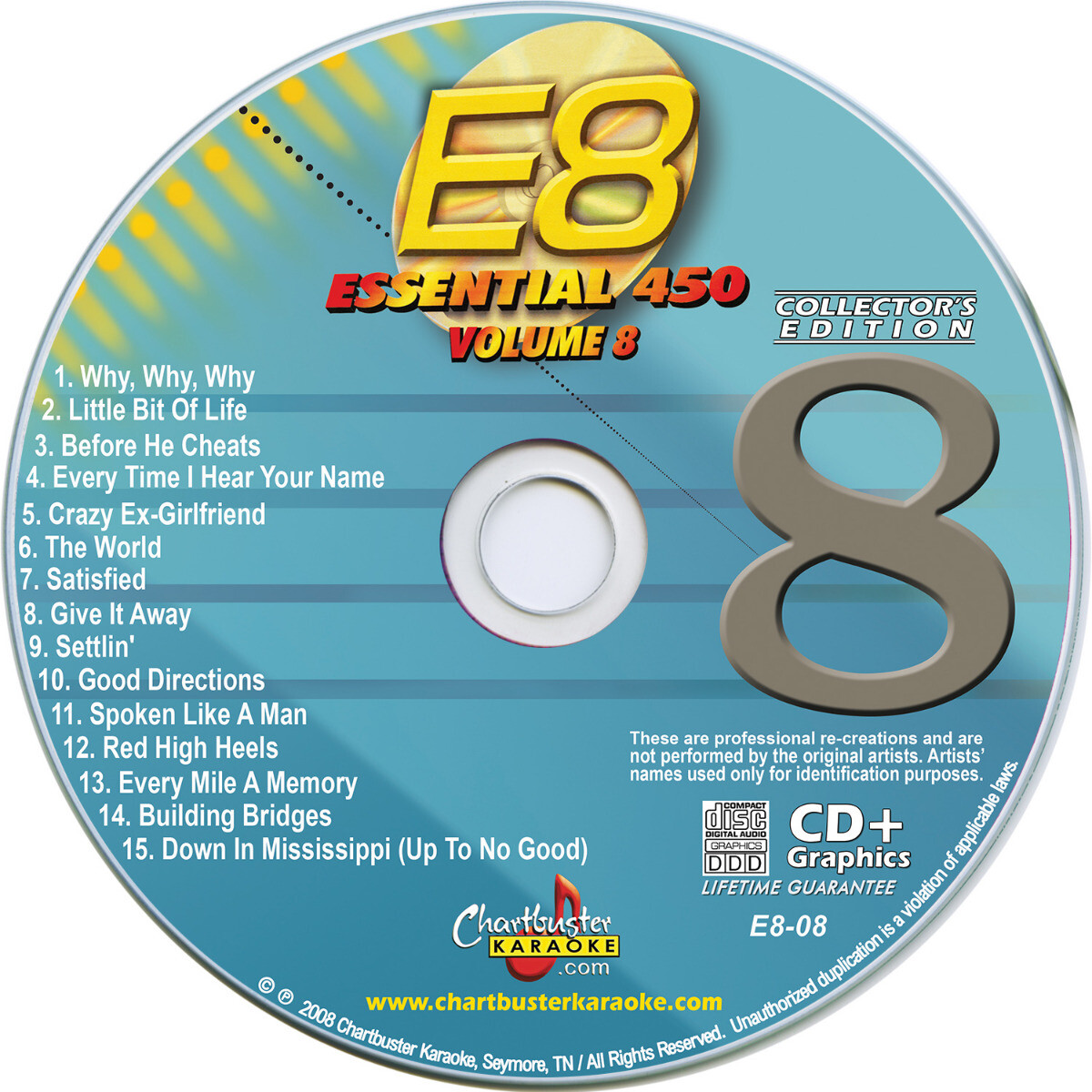 CHARTBUSTER ESSENTIAL KARAOKE CD+G VOL-8 Disc-8 George Straitt ...