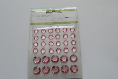 **BRAND NEW** Kaiser Craft "Soft Pink Mixed Circle Rhinestones" 34 ...