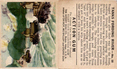 R1 Goudey, Action Gum, 1938, #50 Tanks Fording River | eBay