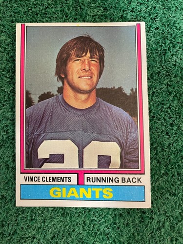 1974 Topps FB 342 Vince Clements - New York Giants RC | eBay