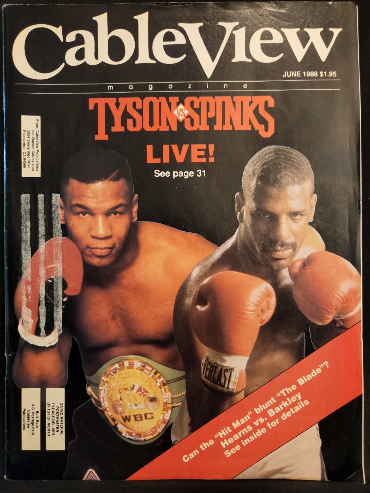 Cable View TV & Movie Guide Magazine June 1988 Tyson VS Spinks | eBay