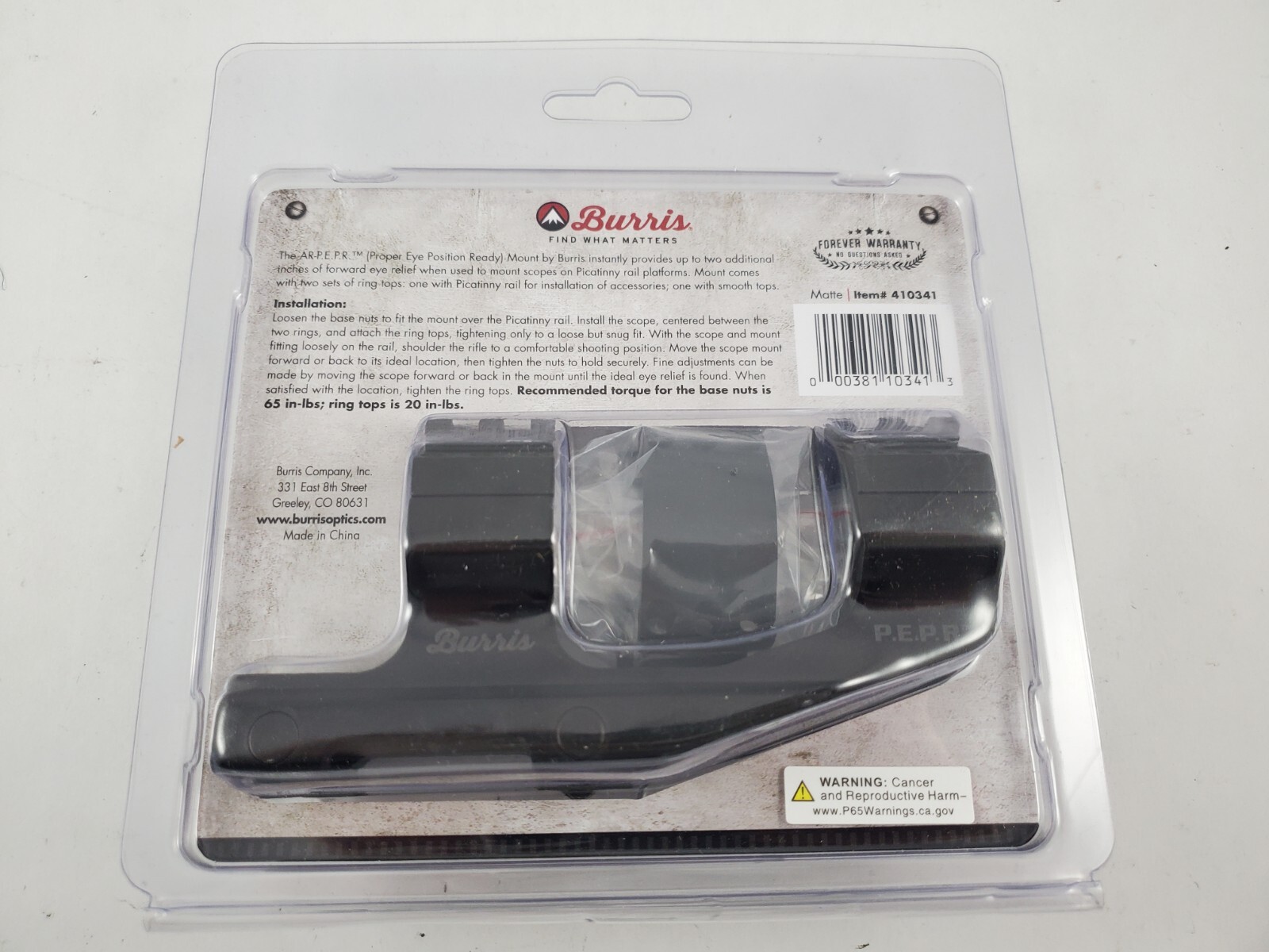 Burris PEPR 30milli meter Scope Mount Black 410341 for sale online | eBay