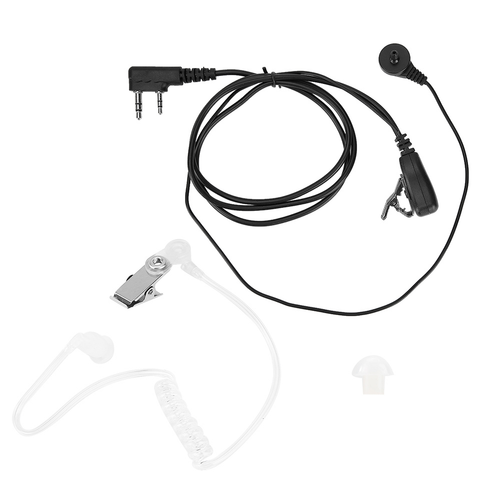 2 Pin Tube Earpiece With Throat Mic Intercom Earphone Headset For ...