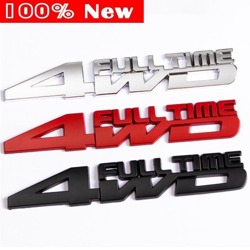 Metal 4WD Full TIME 4 x 4 Wheel Drive Logo Rear Trunk Emblems Badges ...