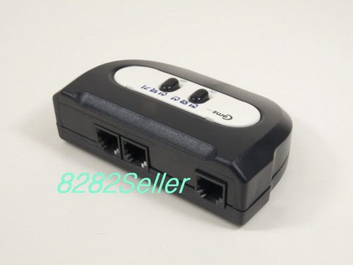 2 PORT TEL RJ11 Manual Sharing Switch BOX Phone selector modular 2 way ...