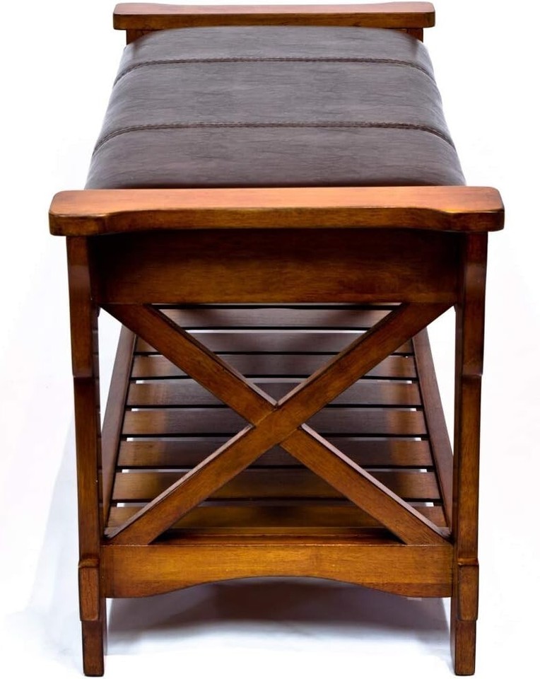 All Things Cedar Classic Accents HR360 Padded Entryway Bench, Cherry | eBay