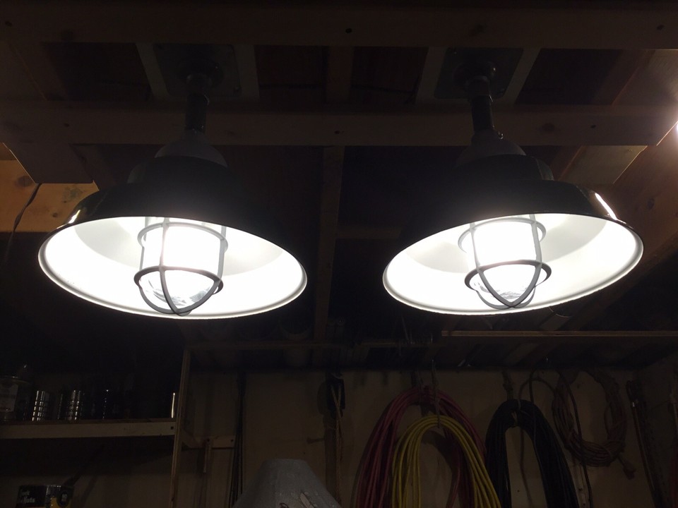 Appleton Form 100 Porcelain Lights PAIR 12'' Shade w/ Swivel Hangers | eBay