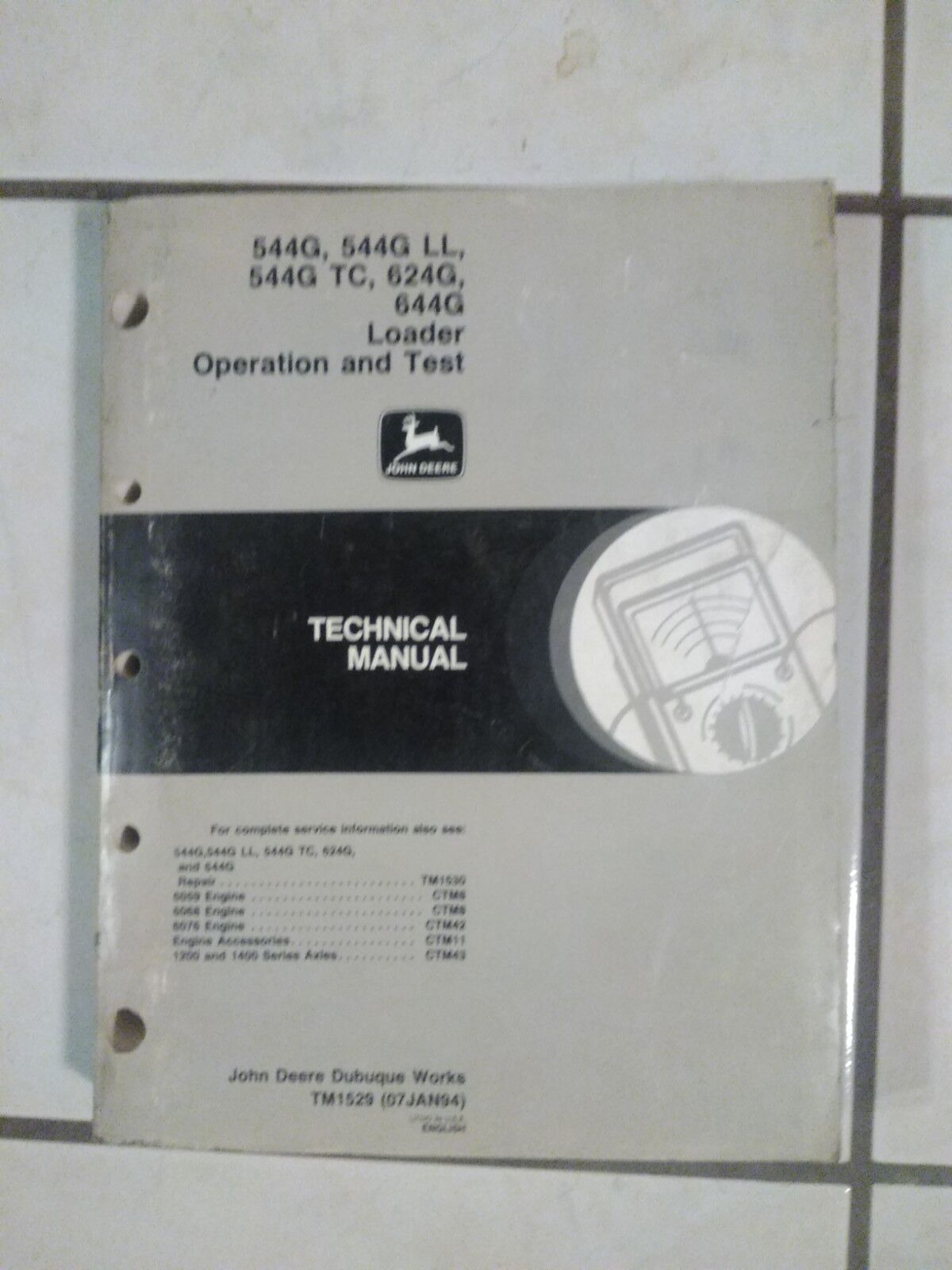 John Deere 544G 544G LL 544G TC 624G 644G Loader Operation Test ...