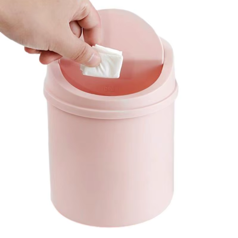Mini Waste Bin with Lid Desktop Office Organizer Storage Home Garbage ...